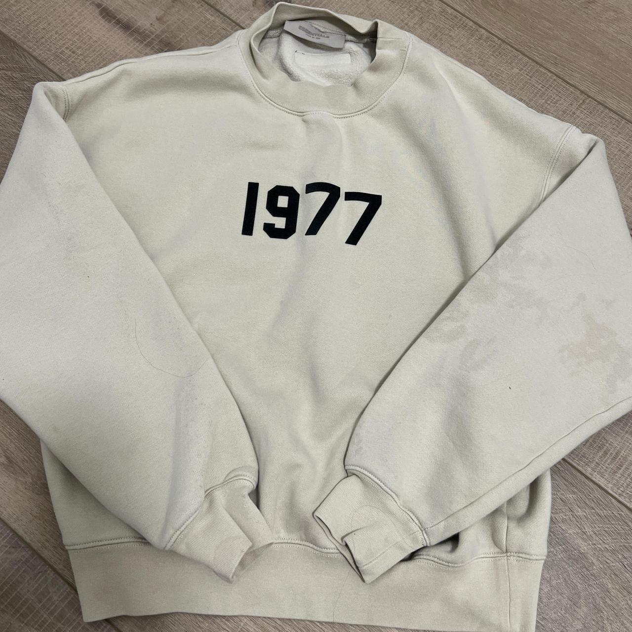 kids large essentials 1977 crewneck, worn a few times - Depop