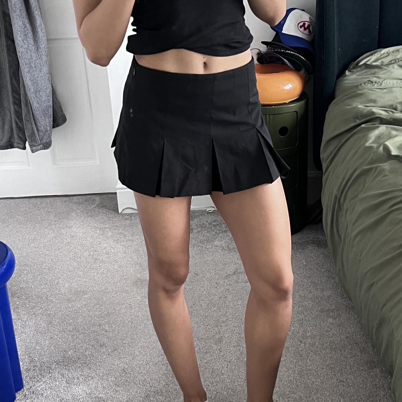 Zara black skort. Size XS. Shown on a 6/8. Excellent... - Depop