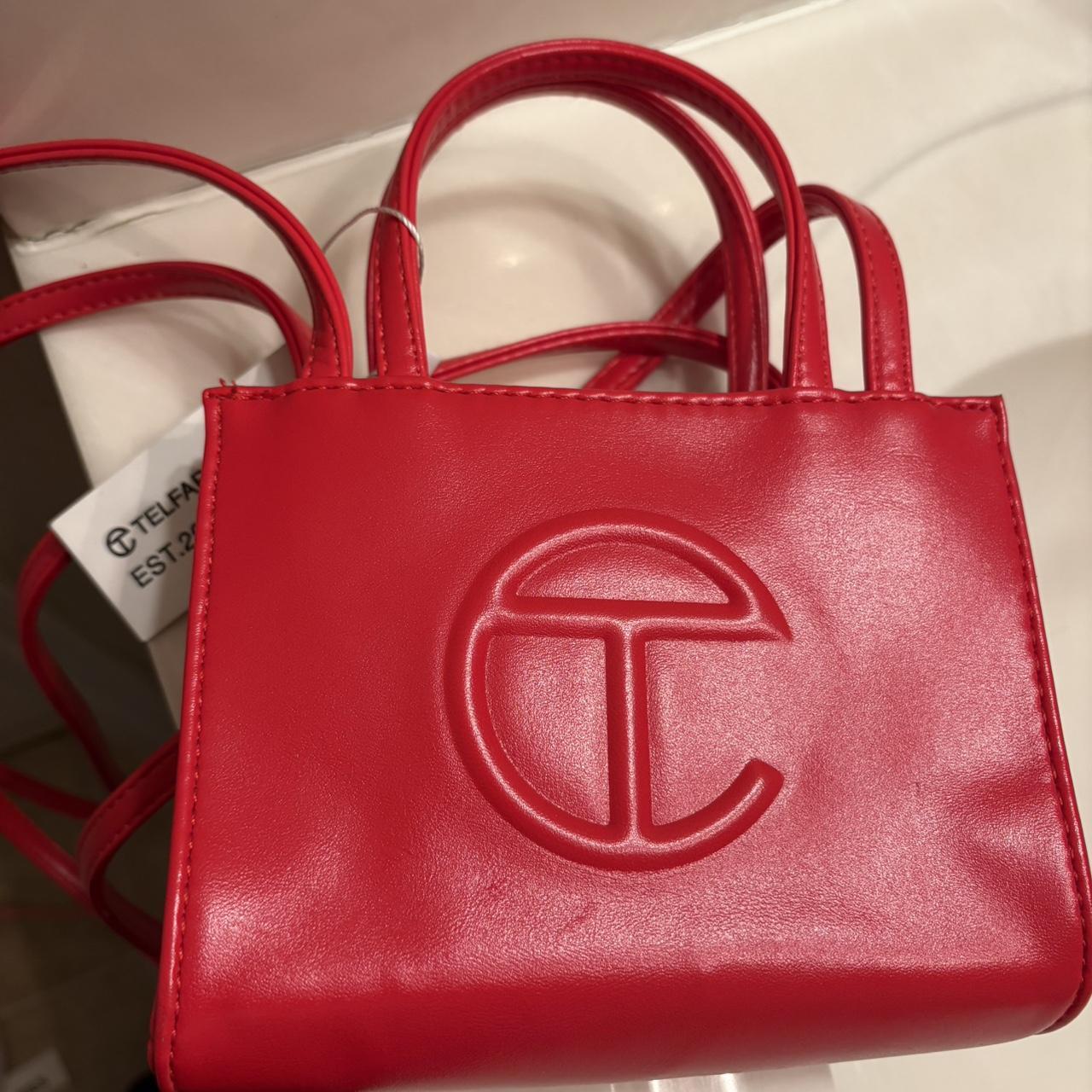Telfar red mini bag #Telfar | Depop
