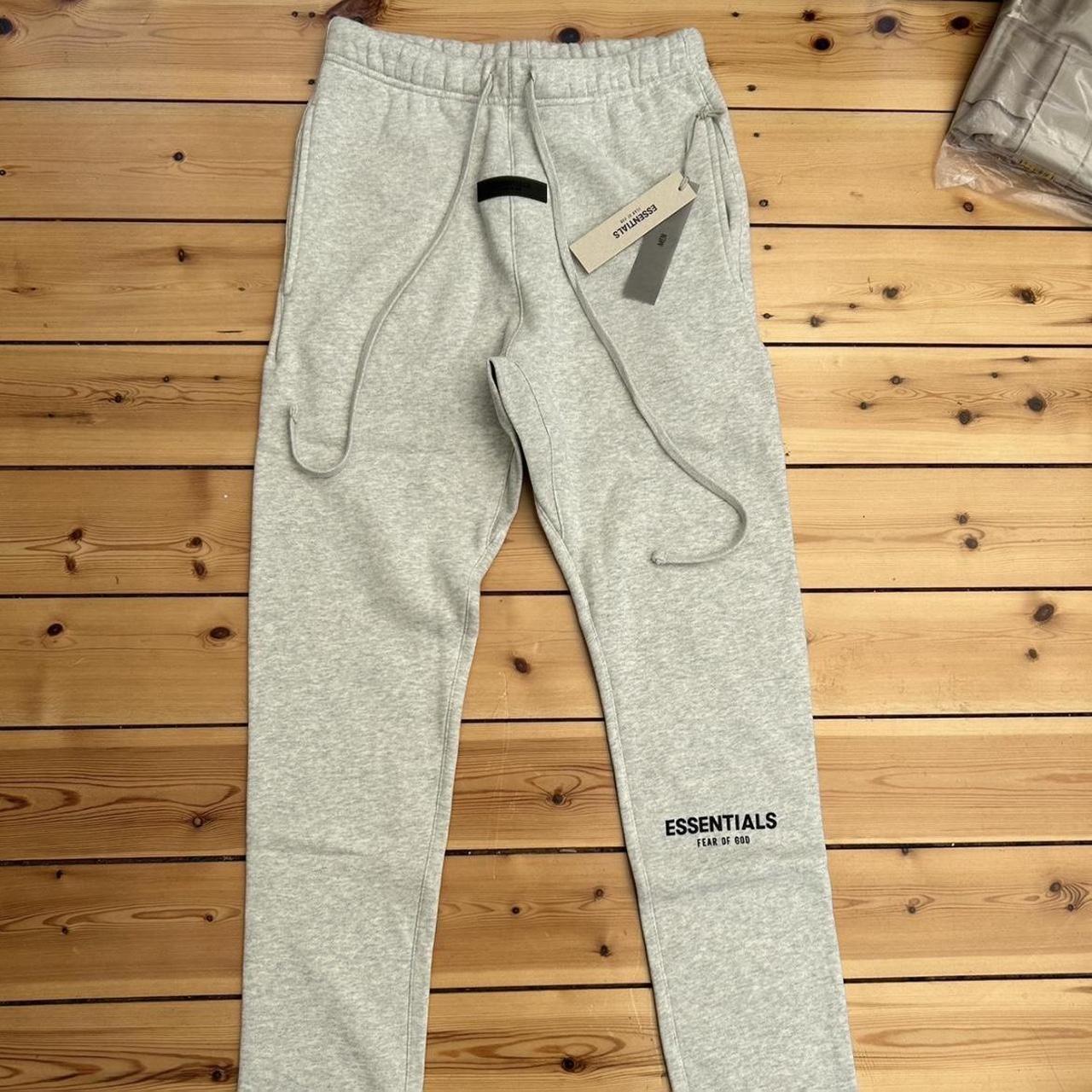 ESSENTIALS fear of god grey sweatpants - Depop