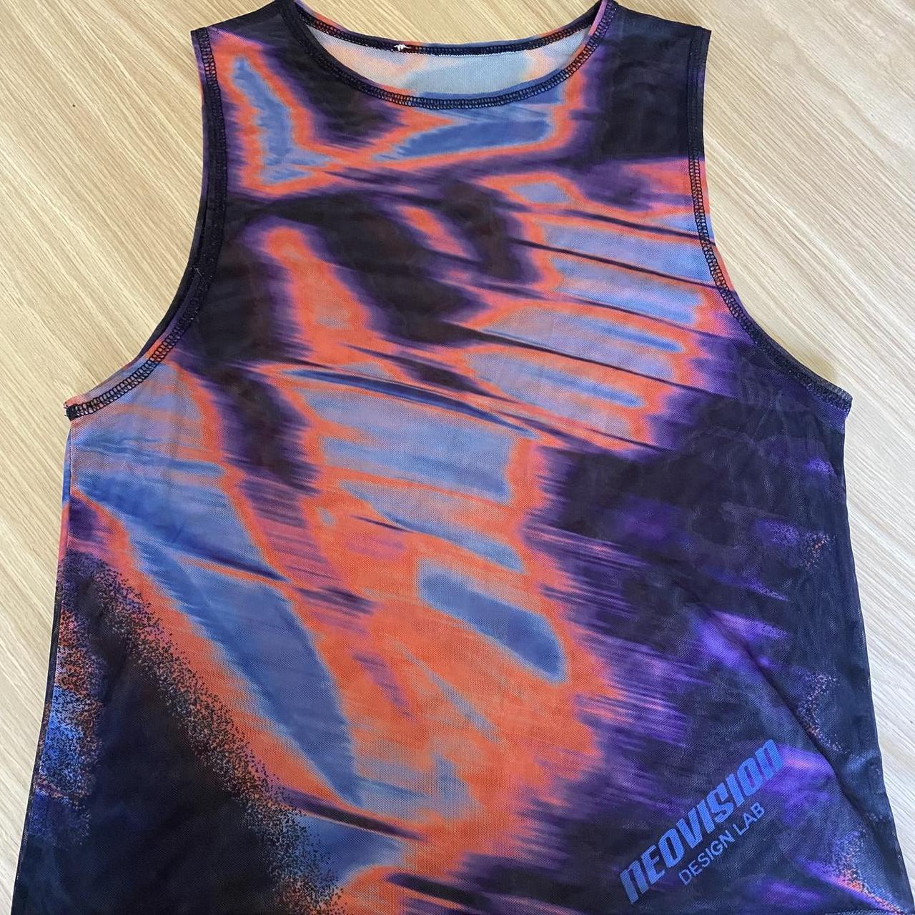 Neovision Design Lab blue mesh top Purchased on... - Depop