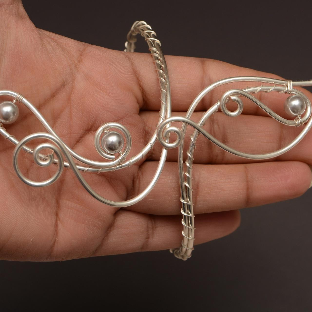 Bridal jewellery. Silver plated arm cuff. This Arm... - Depop