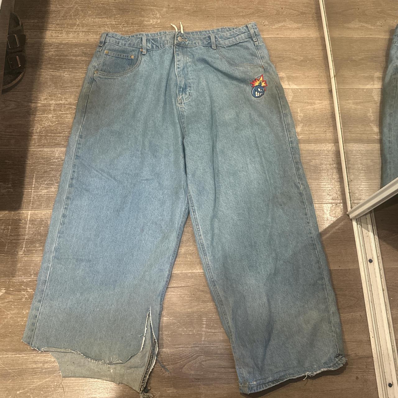 The Hundreds Adam Bomb Light Blue Baggy Jeans (Major... | Depop