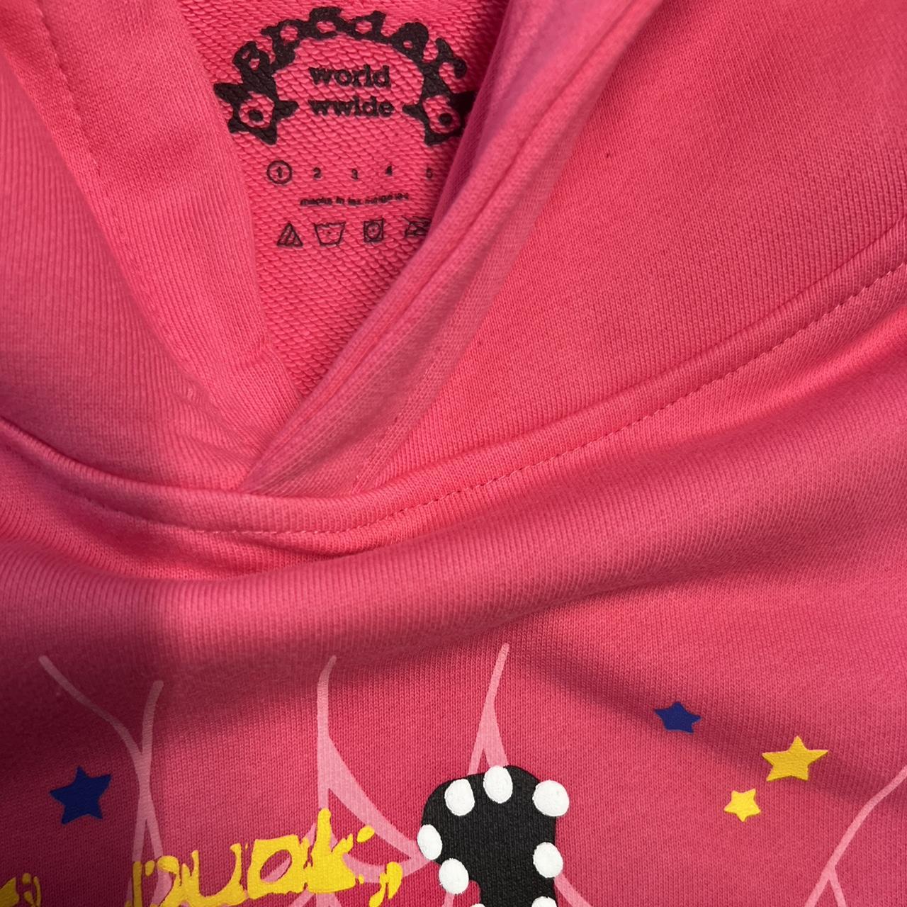 Pink Sp5der hoodie V2 Size small Fits like a... | Depop