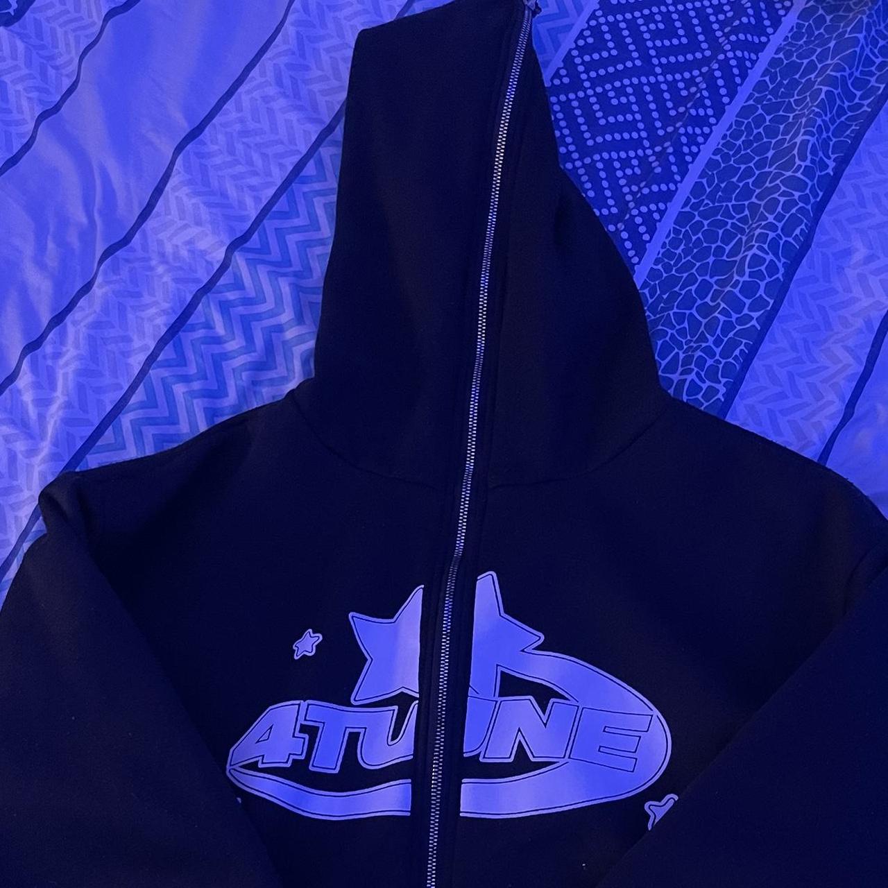 Black 4tune full zip-up hoodie Perfect... | Depop
