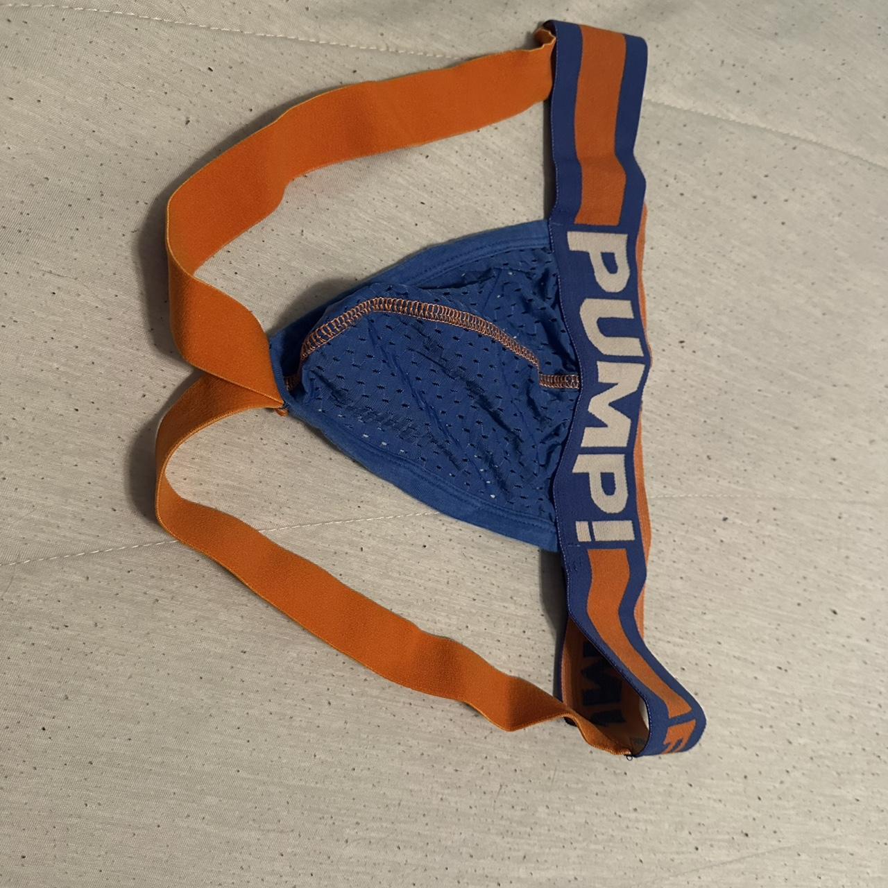 Blue and orange Pump! jockstrap #jockstrap | Depop