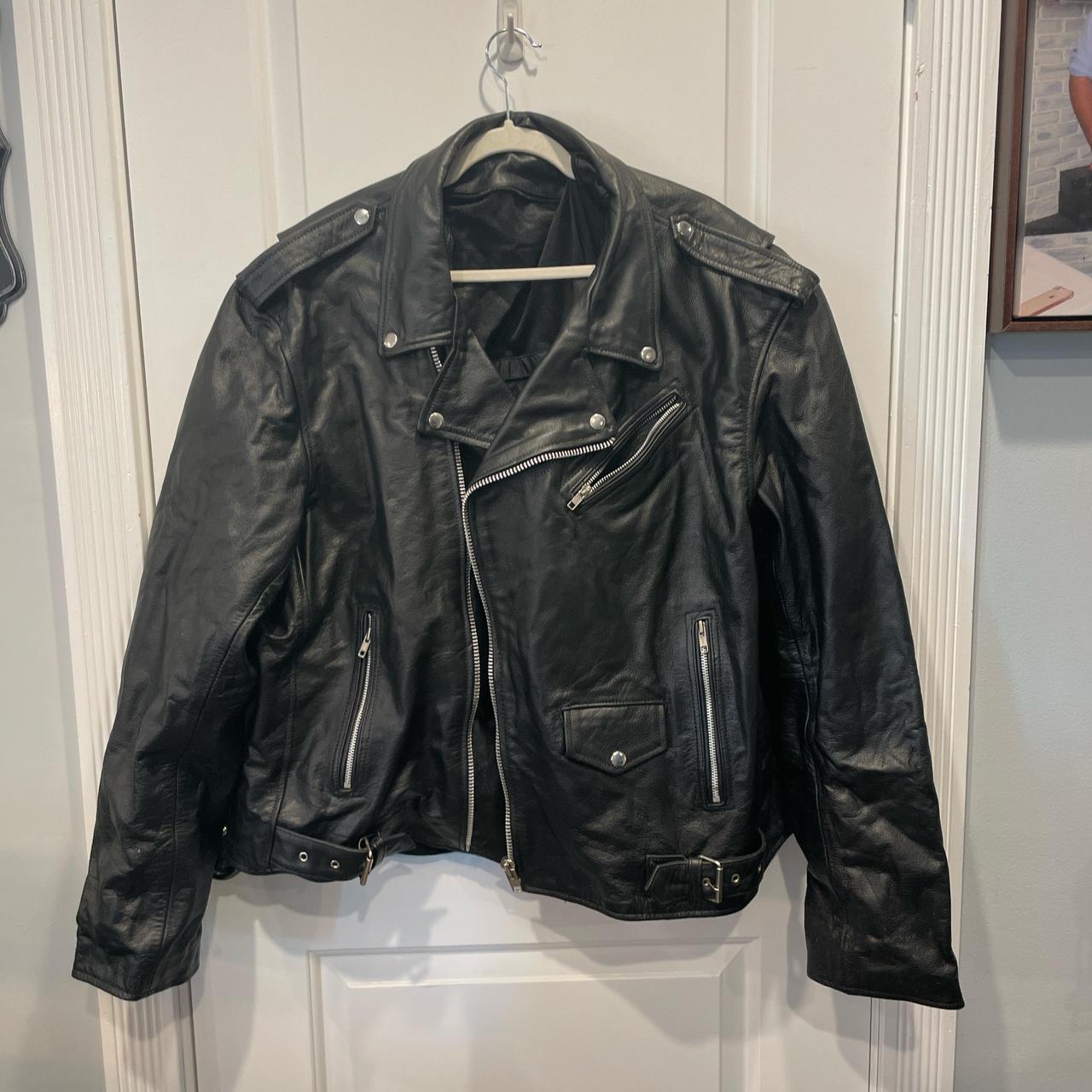 Men’s 3X Leather Jacket. Comes with a worn Harley... - Depop