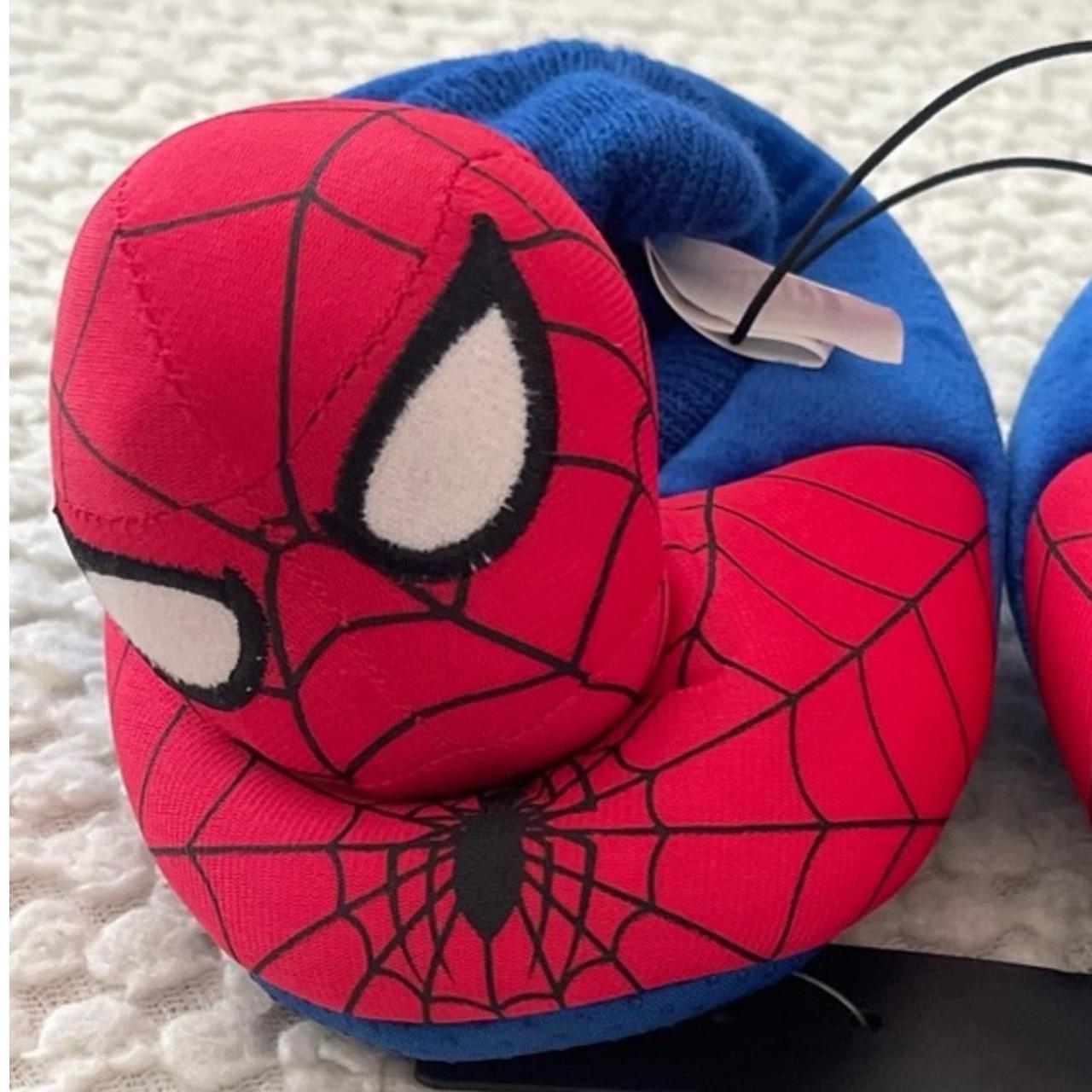 Spiderman Plush Sock Slippers w/ Stuffed Spidey Face... | Depop