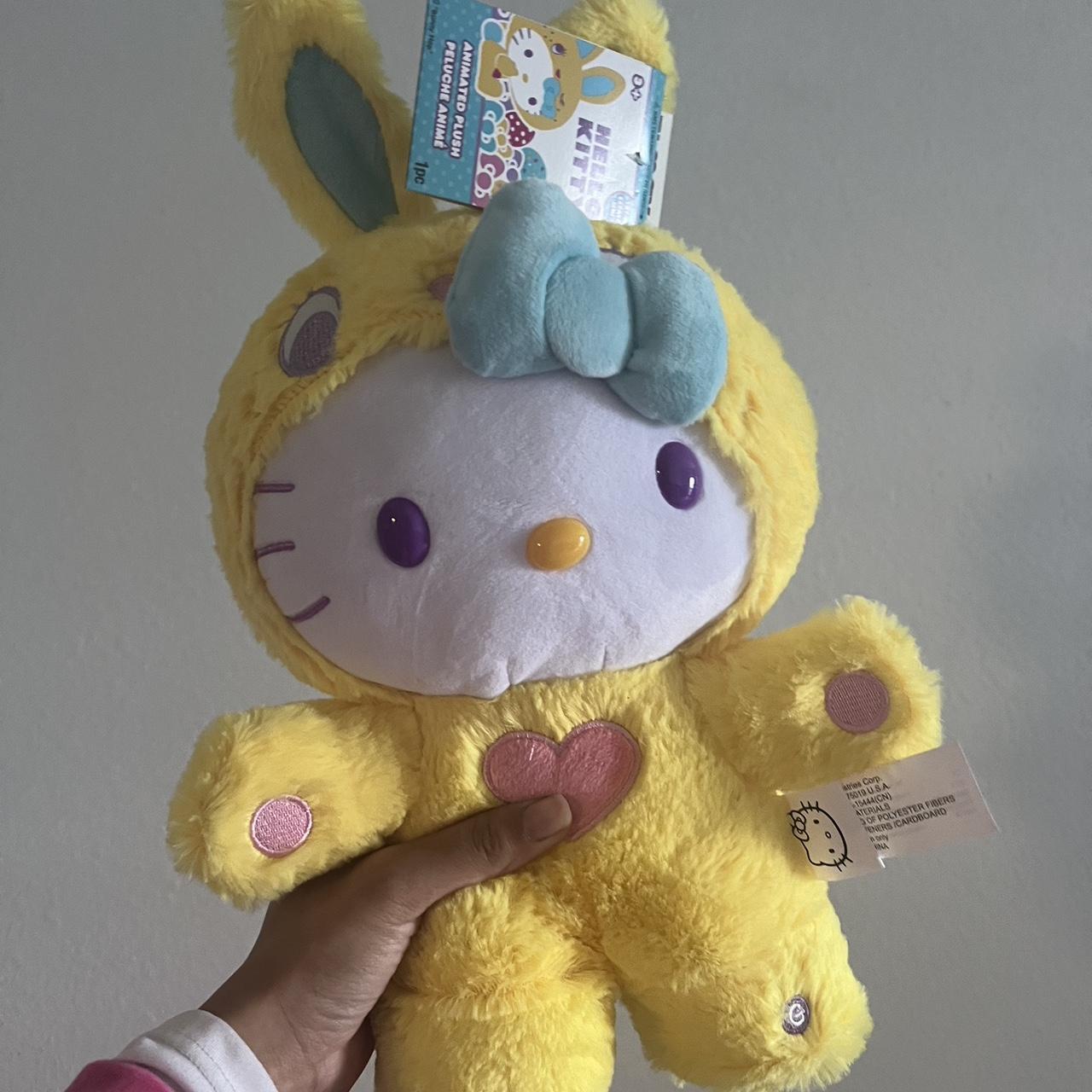 Yellow and blue Hello Kitty bunny plush sanrio 2025... | Depop