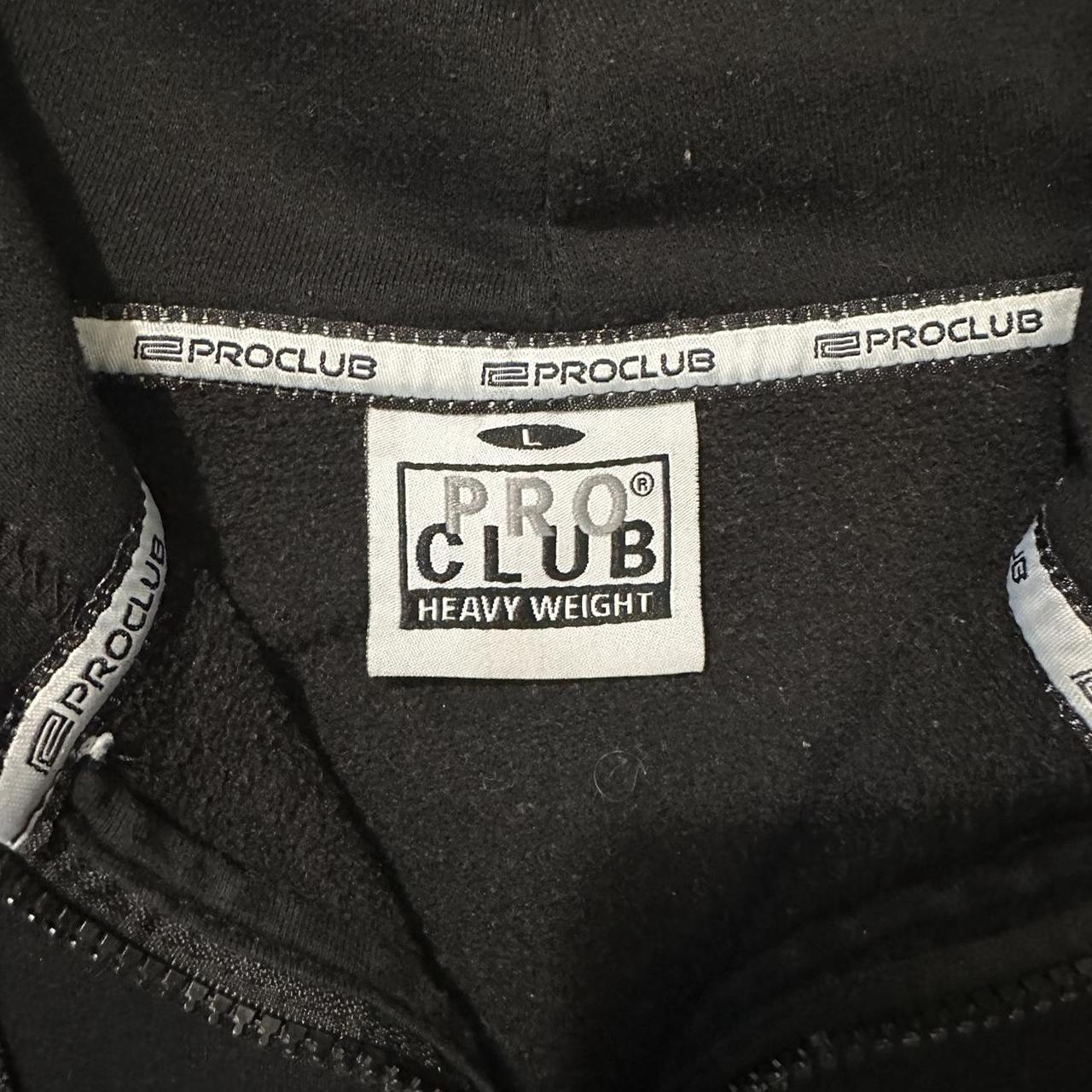 Pro Club Heavyweight Black Zip-Up Hoodie Size... - Depop