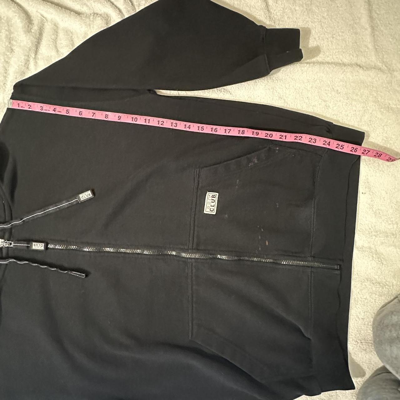 Pro Club Heavyweight Black Zip-Up Hoodie Size... - Depop