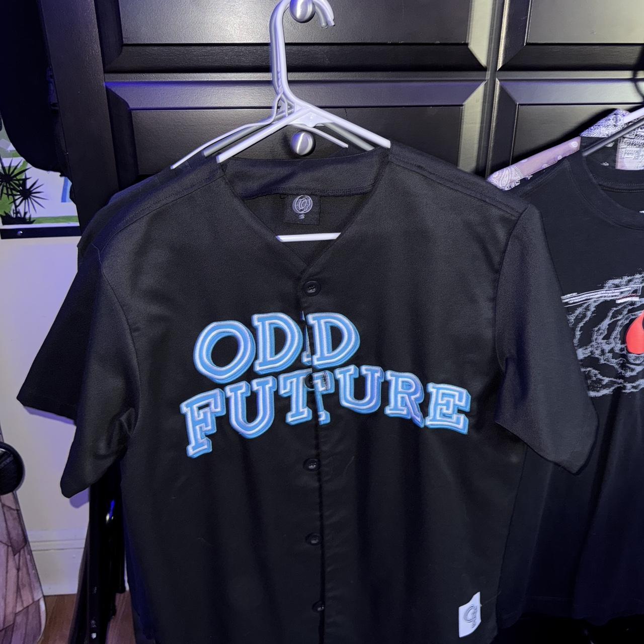 Black and blue Odd Future jersey #skater - Depop