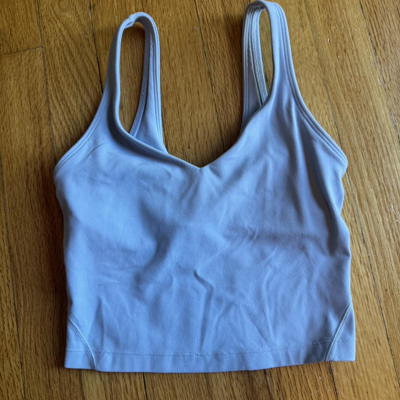 Lululemon white align tank top. Missing the pads.... | Depop