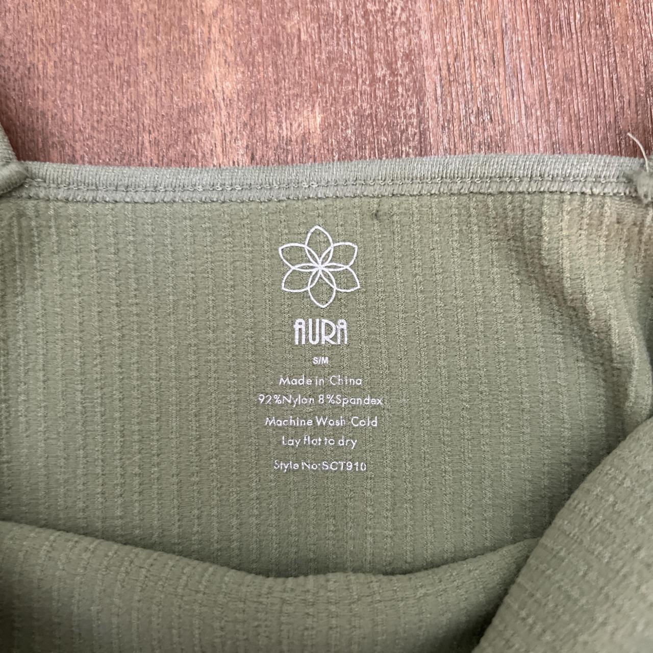 Aura sage green seamless style tank top. Stretchy,... - Depop