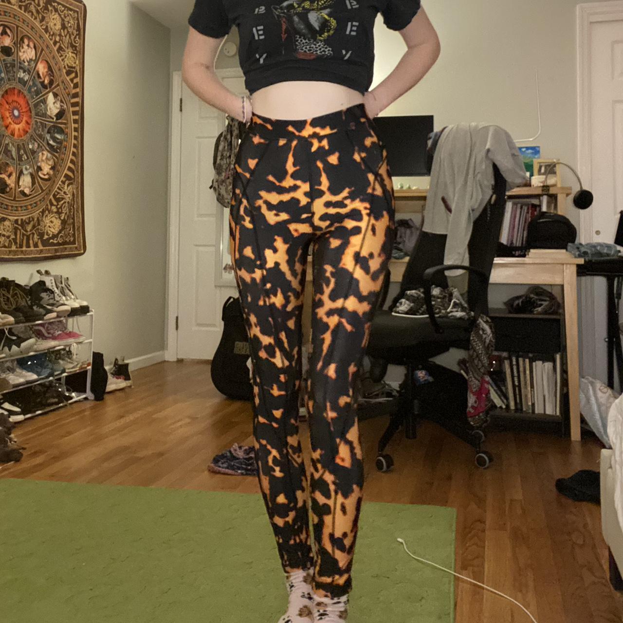 Super dope flame leggings. The only flaws is the... | Depop