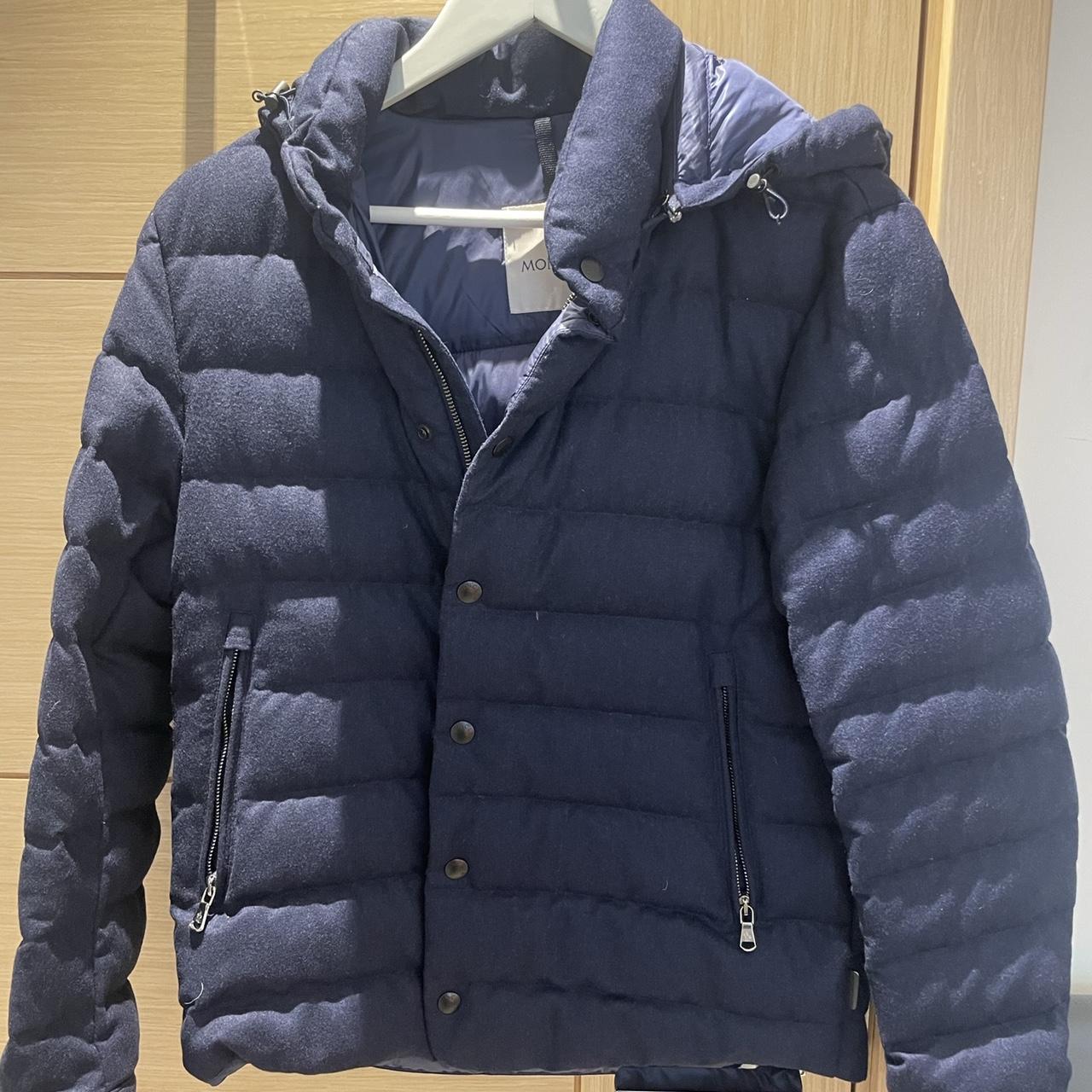 Moncler Classic Men’s Wool Jacket in Navy Size 1.... - Depop