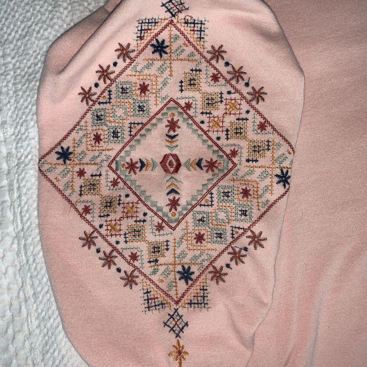 Target Art Class girls pink top with embroidered... - Depop