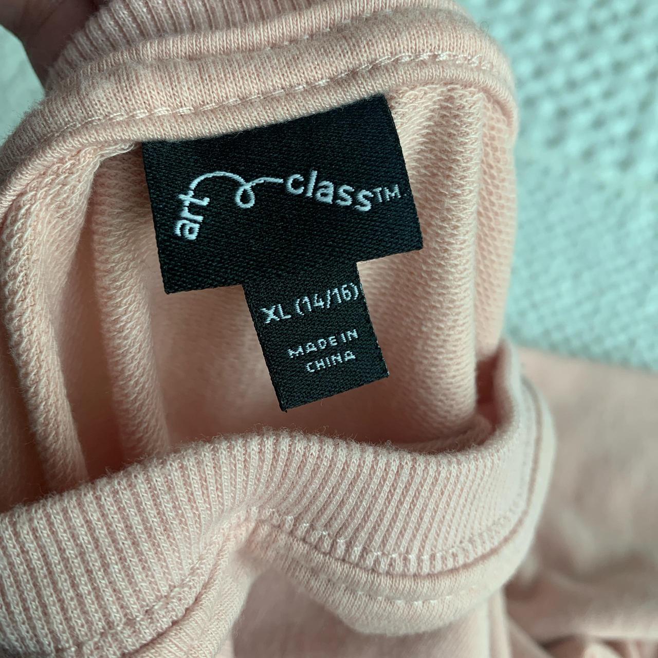 Target Art Class girls pink top with embroidered... - Depop