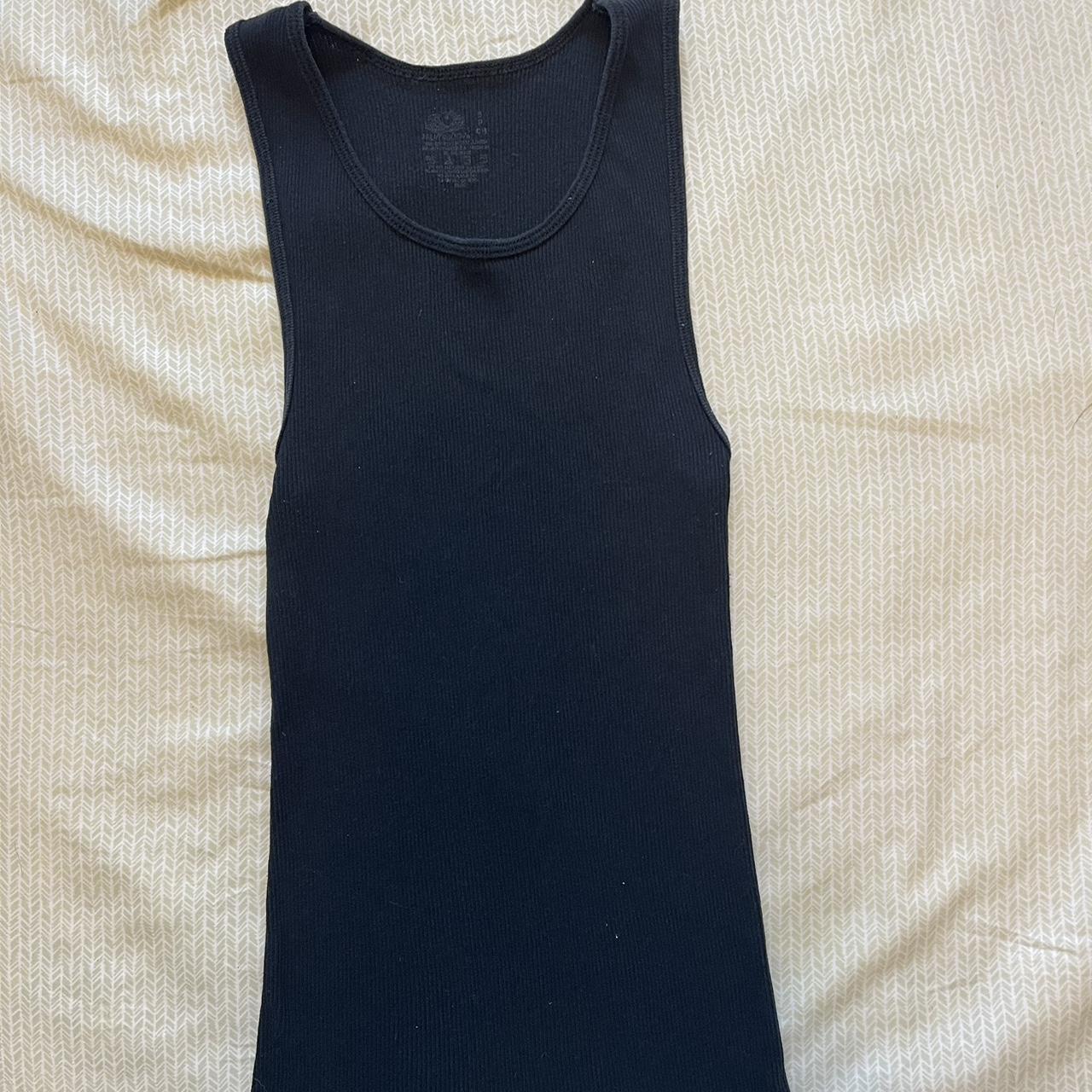 simple black tank - Depop