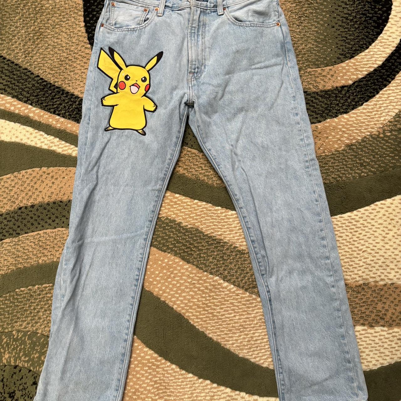 RARE Levi’s X Pokémon Collab Jeans 32x32 The pikachu... - Depop