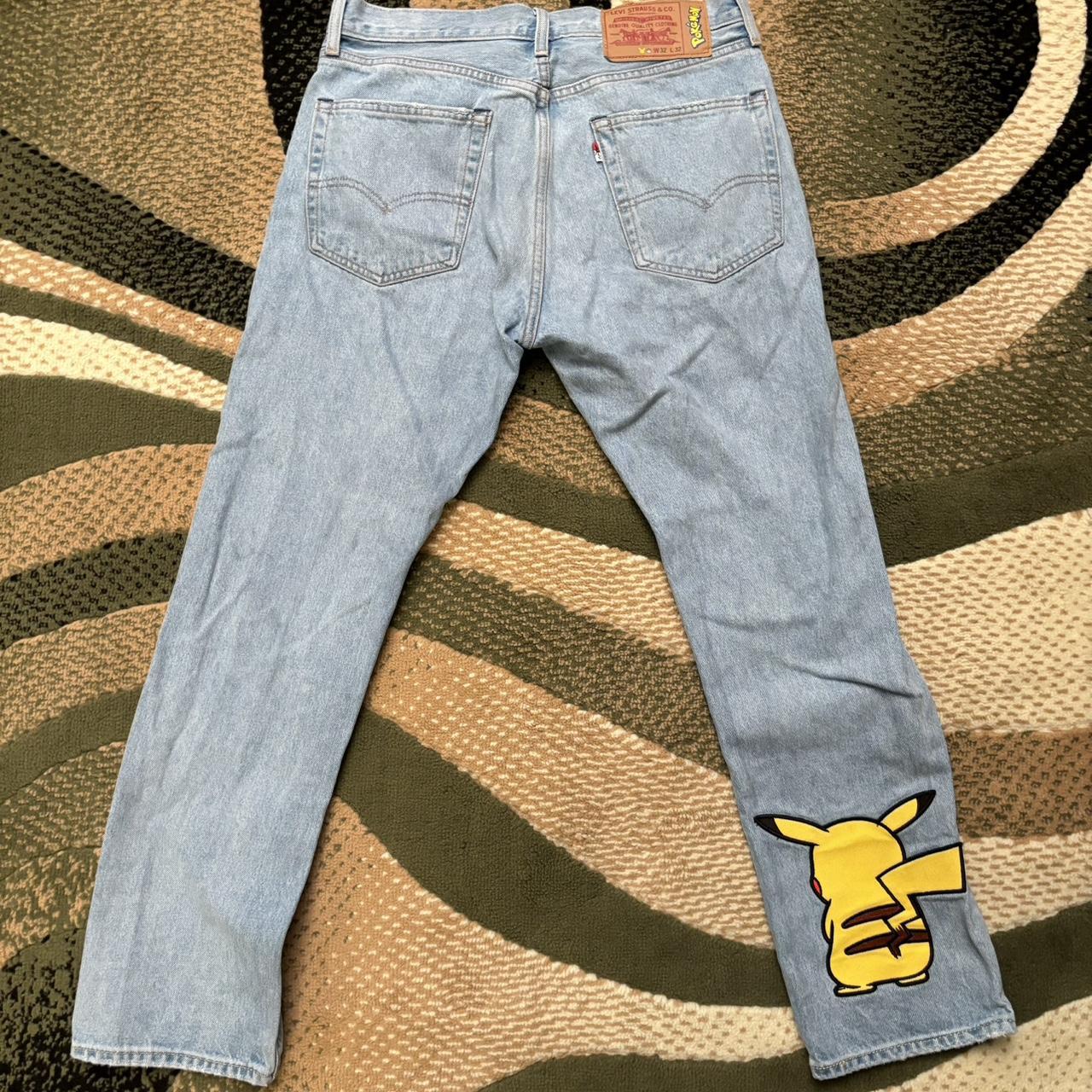 RARE Levi’s X Pokémon Collab Jeans 32x32 The pikachu... - Depop