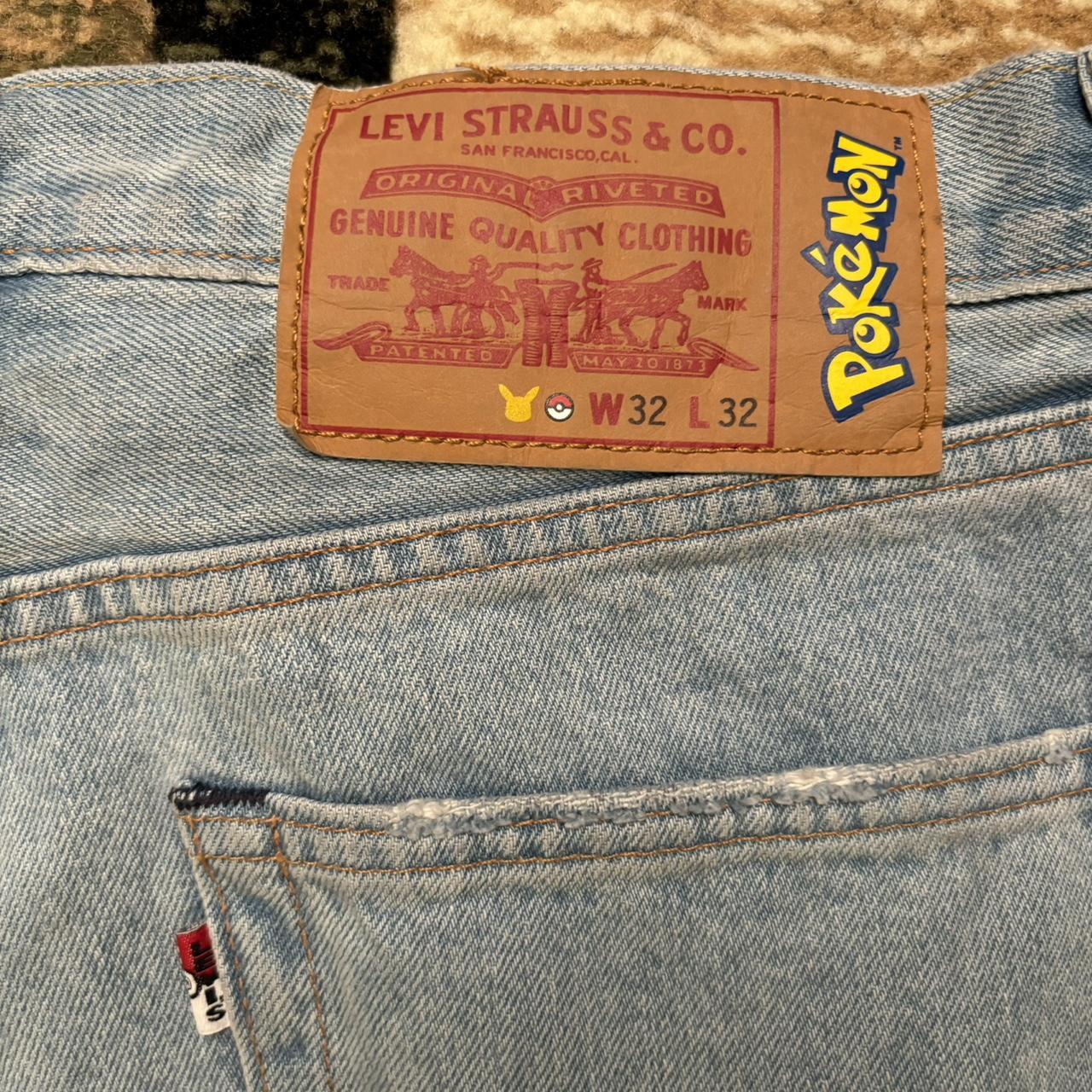 RARE Levi’s X Pokémon Collab Jeans 32x32 The pikachu... - Depop