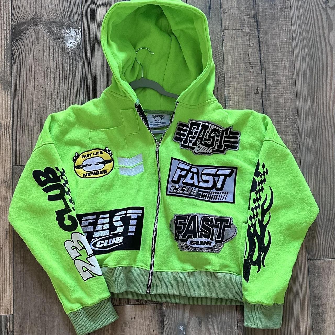 club LLF fast life worker zip green - Depop