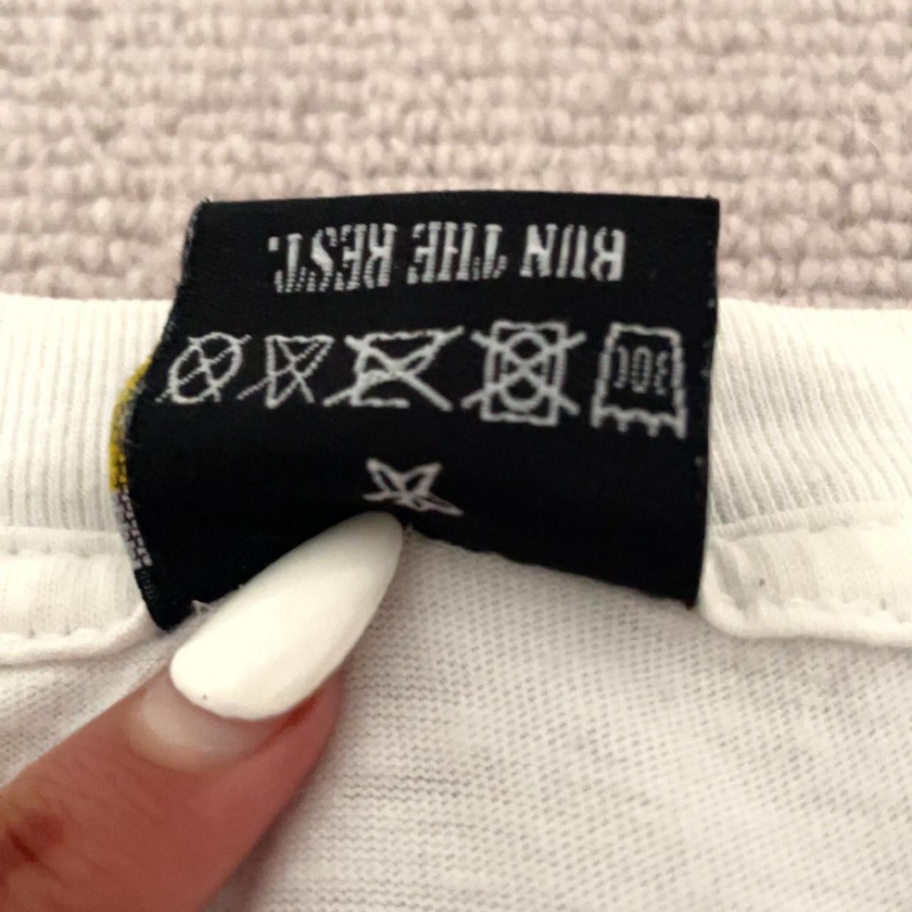 Pink and white ADWYSD graphic logo tee , baggy fit ,... - Depop