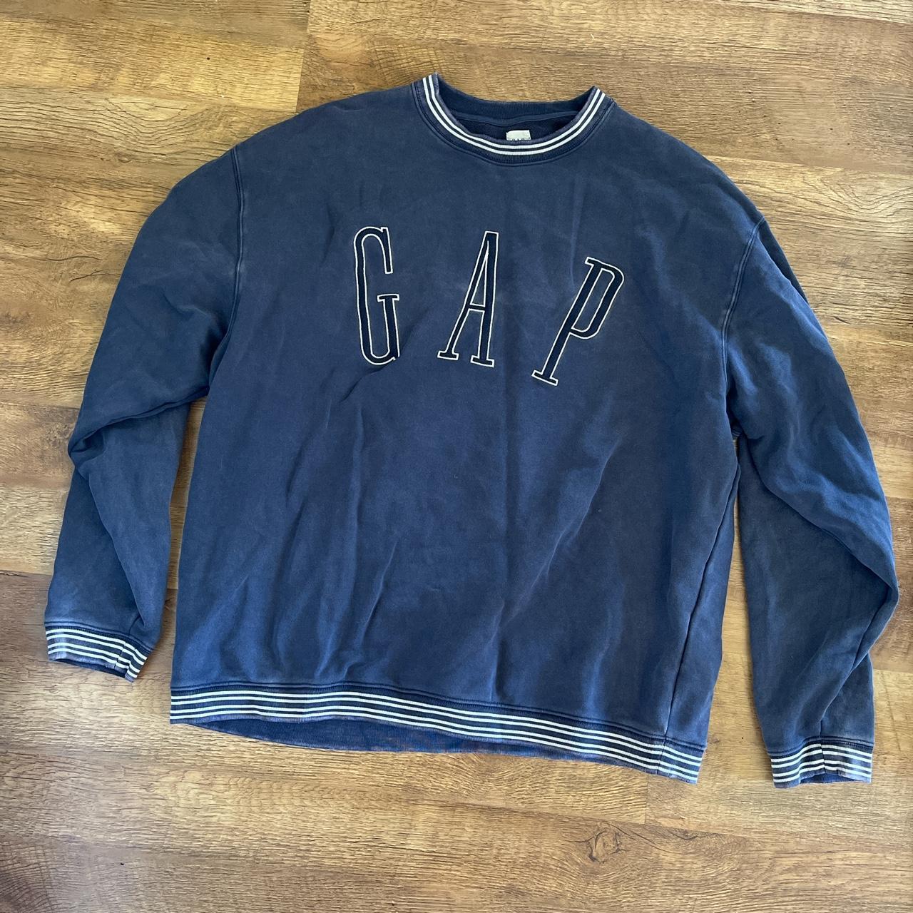 Vintage GAP USA 90s Navy Crew Neck Size XL No... - Depop