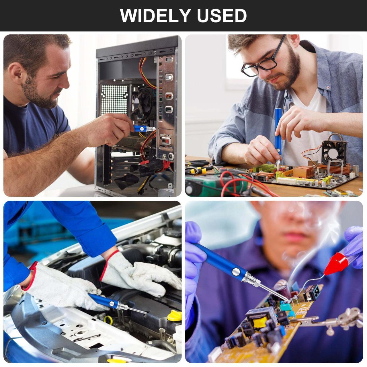 Gunmetal 5``10 Thread Battery Pen Soldering Iron Tool - Depop