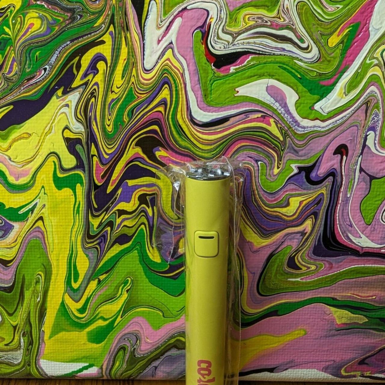 Yellow 510 Thread Battery Pen Free Micro USB... - Depop