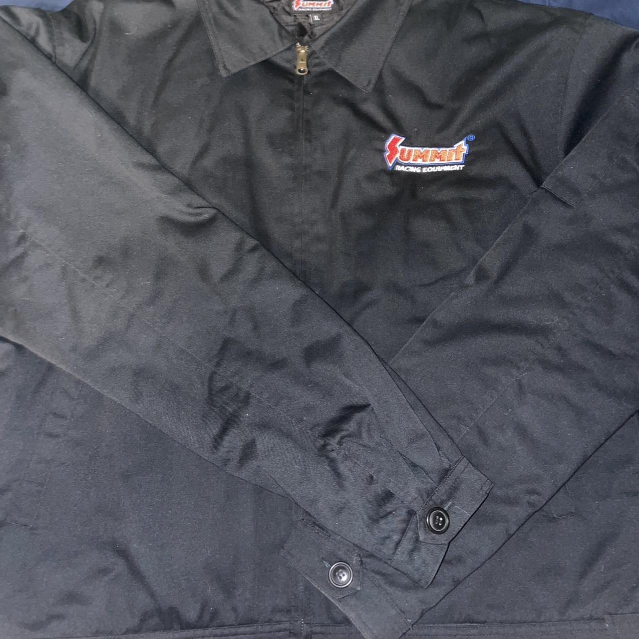 Black Summit Racing jacket with embroidered logo and... - Depop