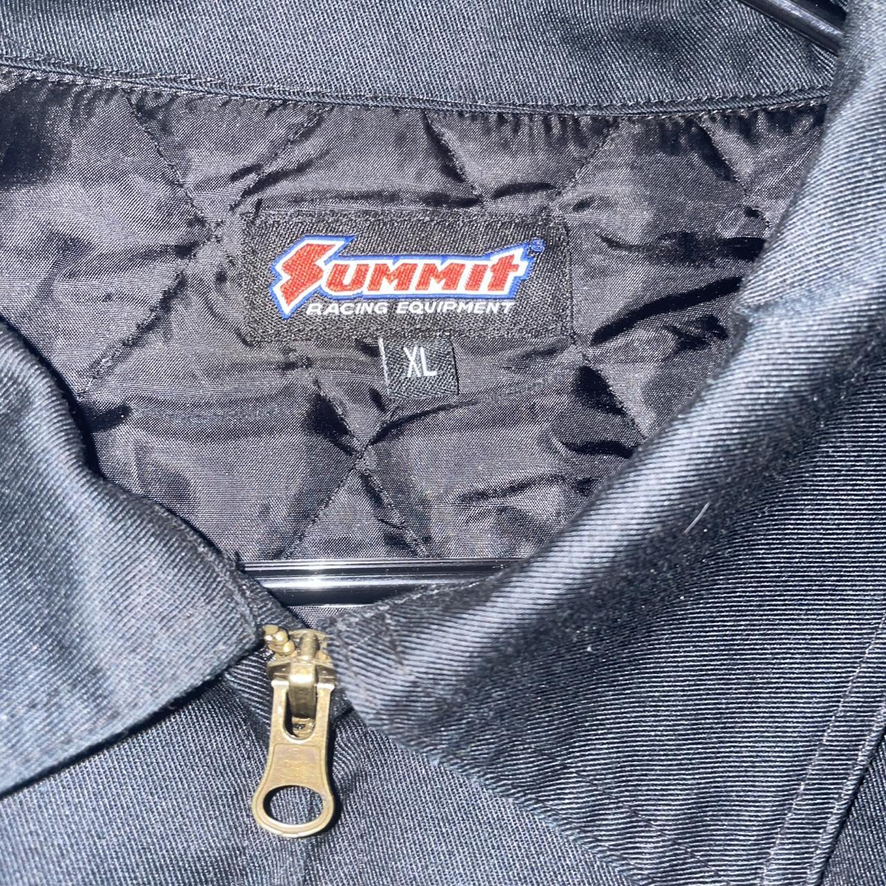 Black Summit Racing jacket with embroidered logo and... - Depop