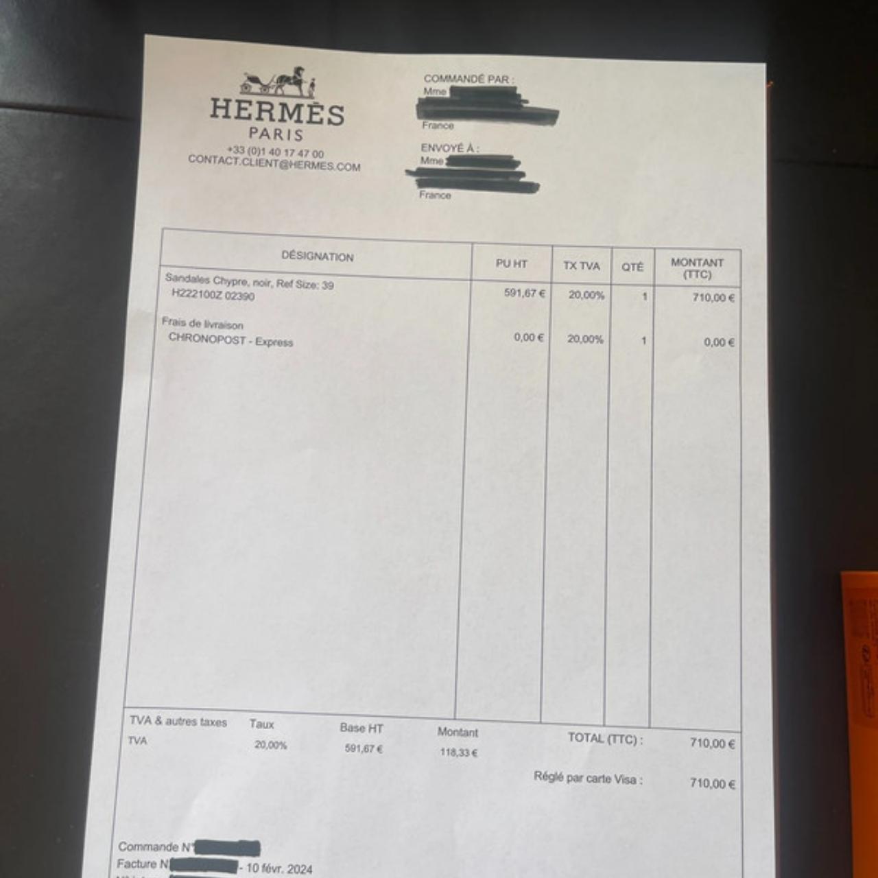 Hermès Chypre sandal sold with invoice 39 - Depop