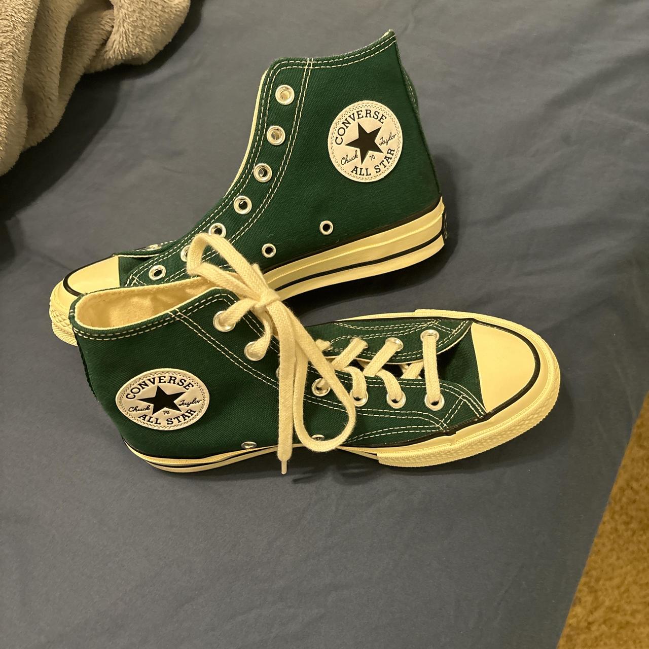 Green converse never worn before. - Depop
