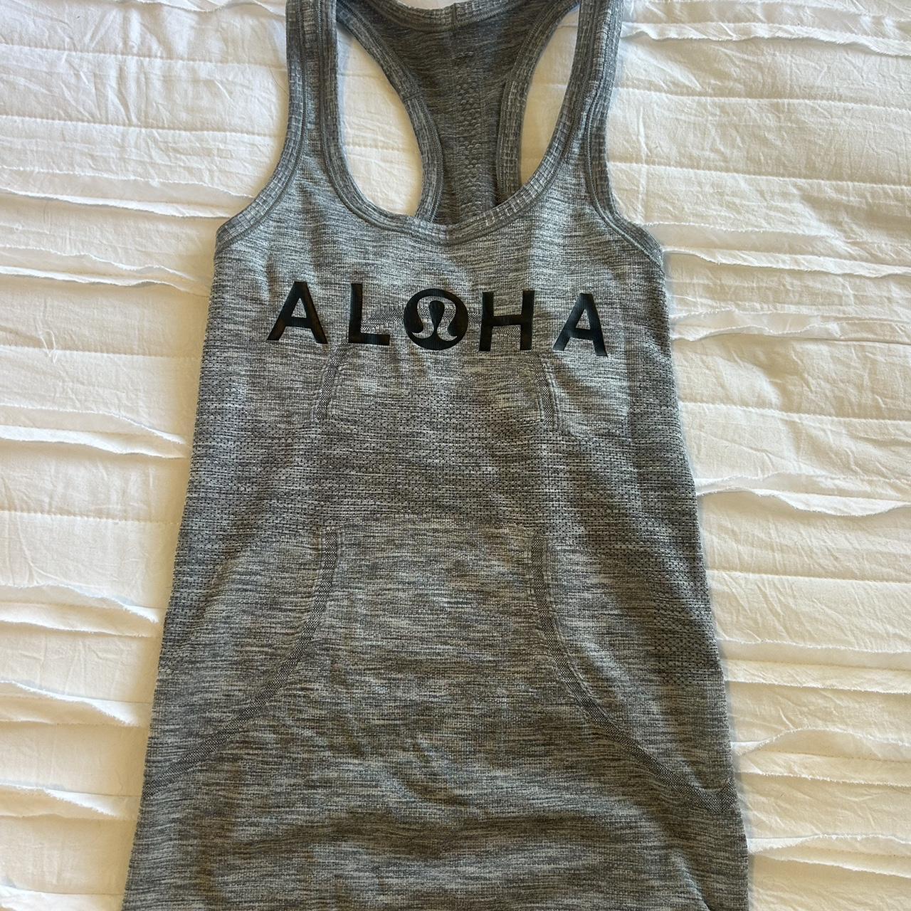 Grey Lululemon tank top aloha Hawaii!! #activewear - Depop