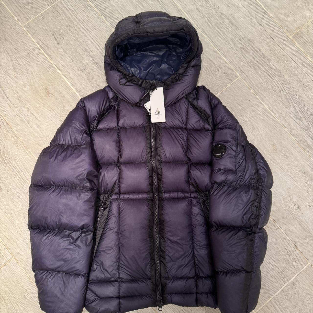 Navy Blue CP Company DD Shell Puffer very nice... - Depop