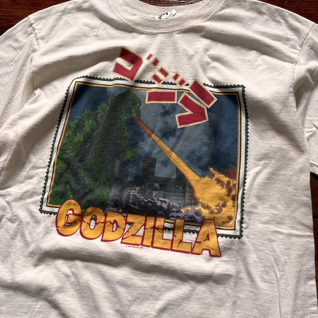 Vintage 90s Godzilla Japanese Movie Promo Graphic... | Depop
