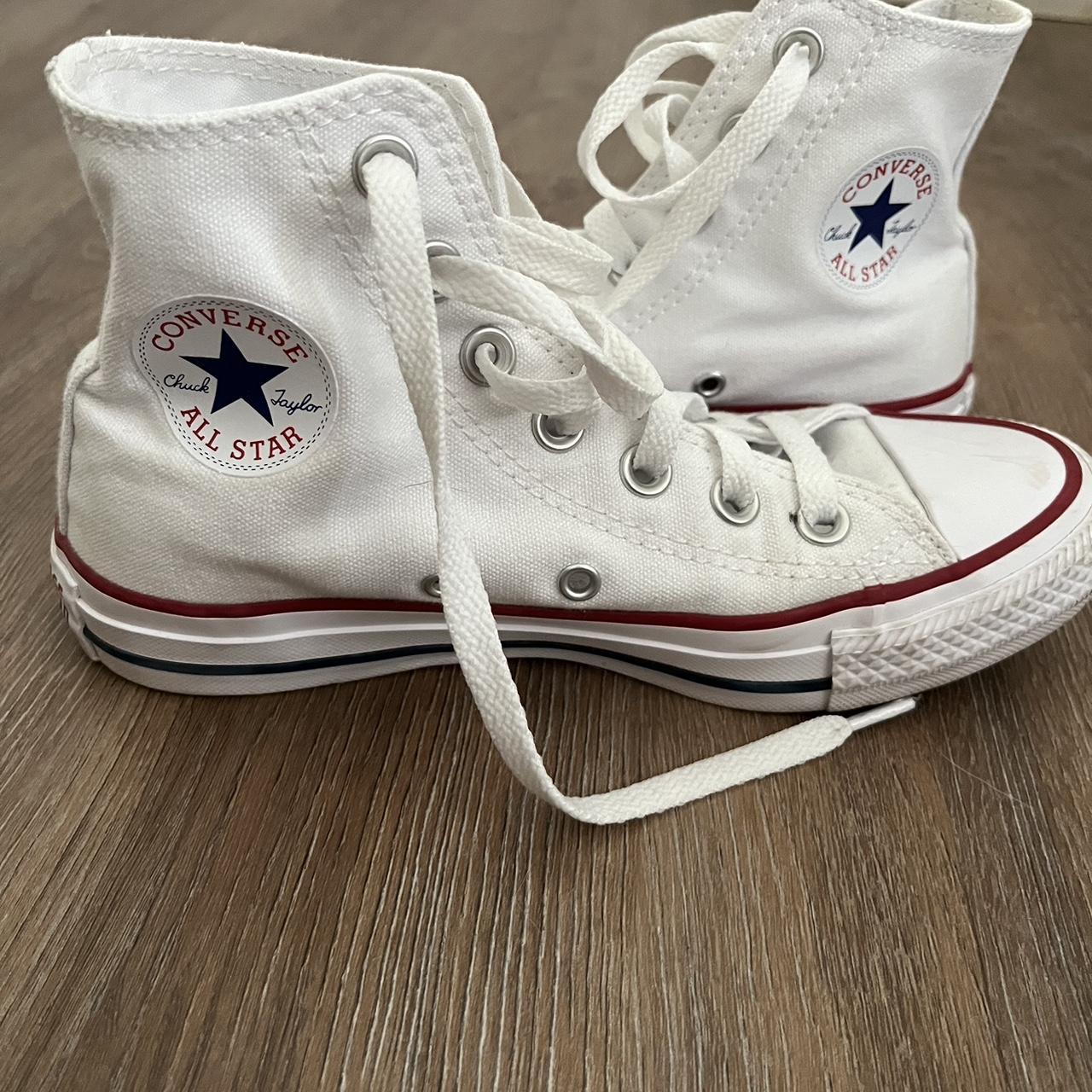 Womens White Converse Chuck Taylor All Star High... - Depop