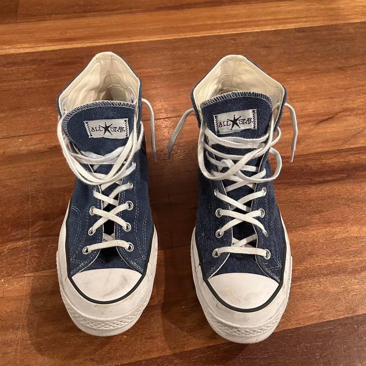Slightly worn stussy x converse Size 12 #stussy... - Depop