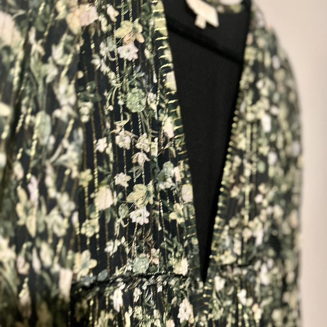 This is a Rococo Sand Black Metallic Flora High Low... - Depop