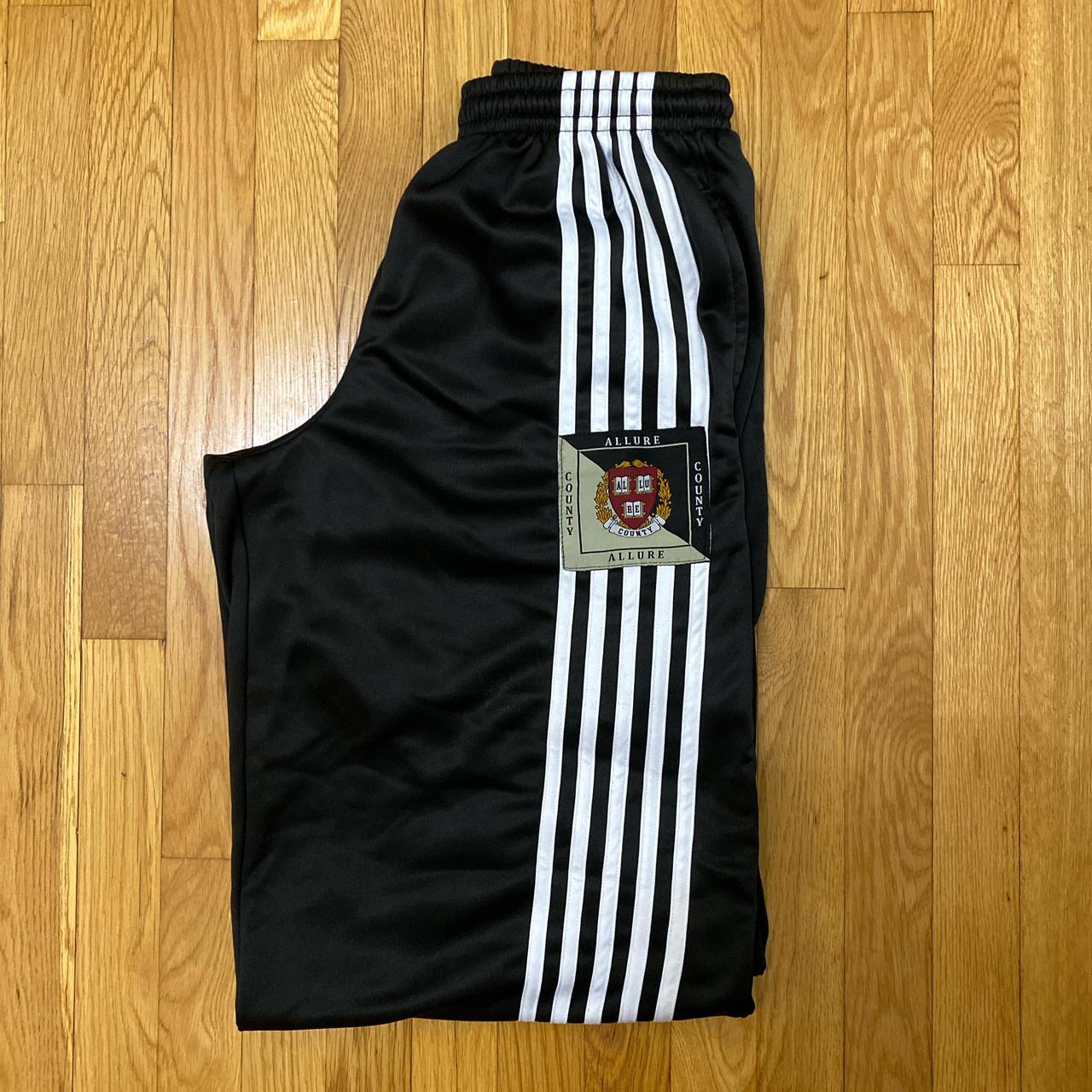 Allure County black and white tracksuit bottoms - Depop