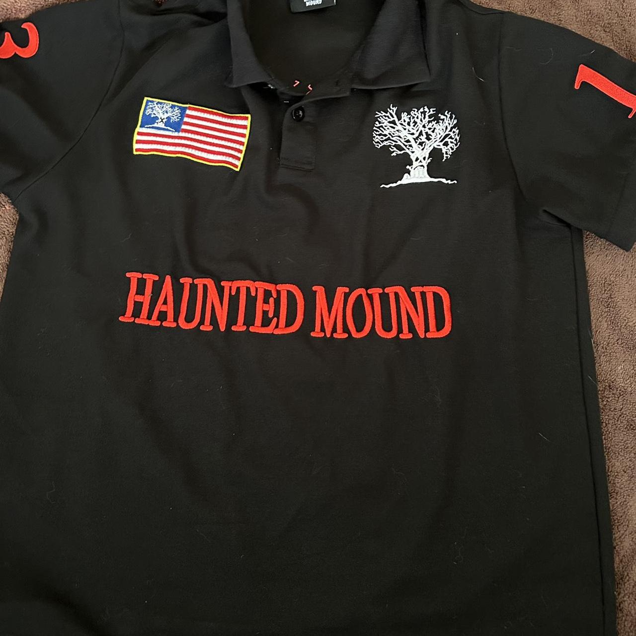 Black Haunted Mound polo Rare Size large New only... - Depop