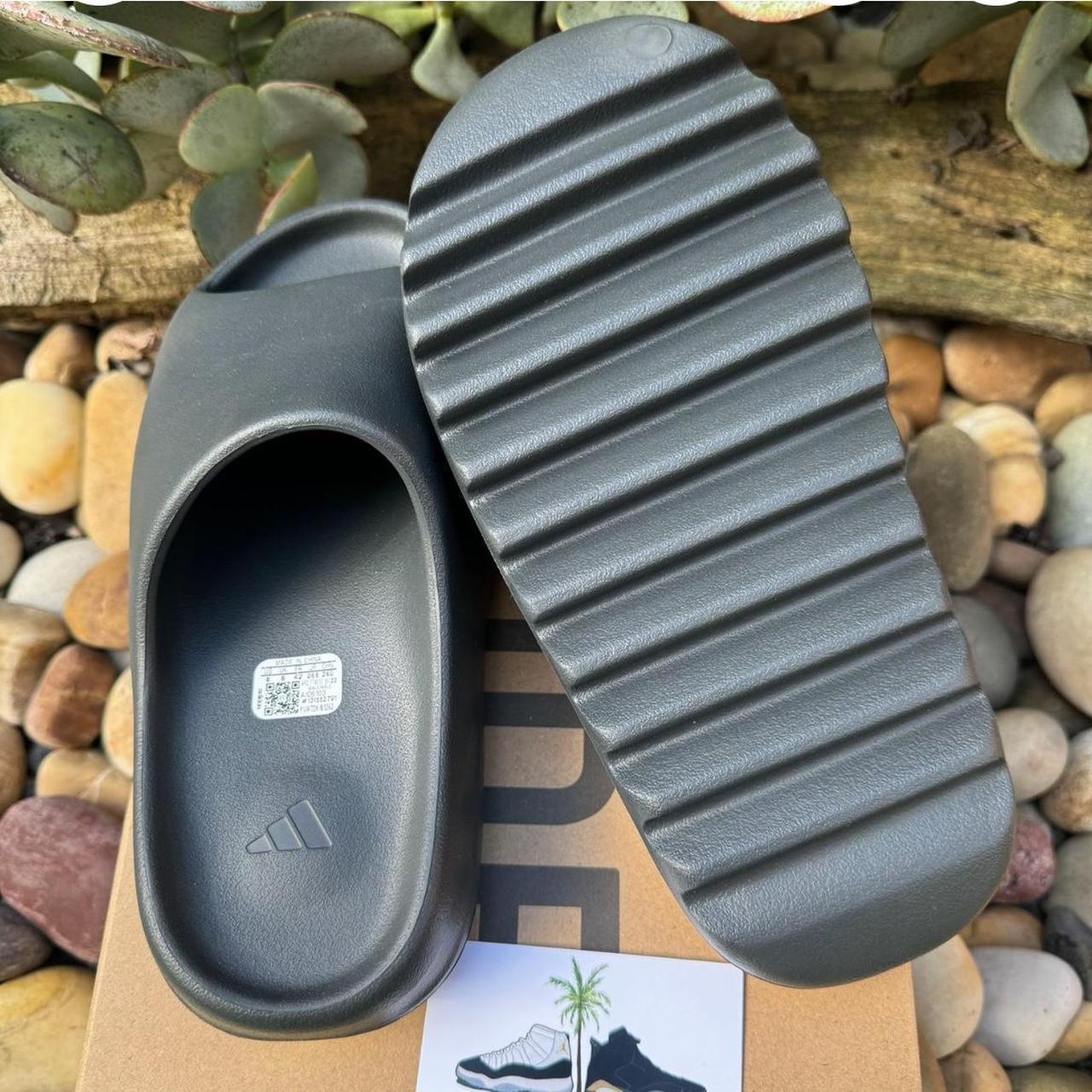 Yeezy Slides Onyx Colorway Size 10 US, (BRAND... - Depop