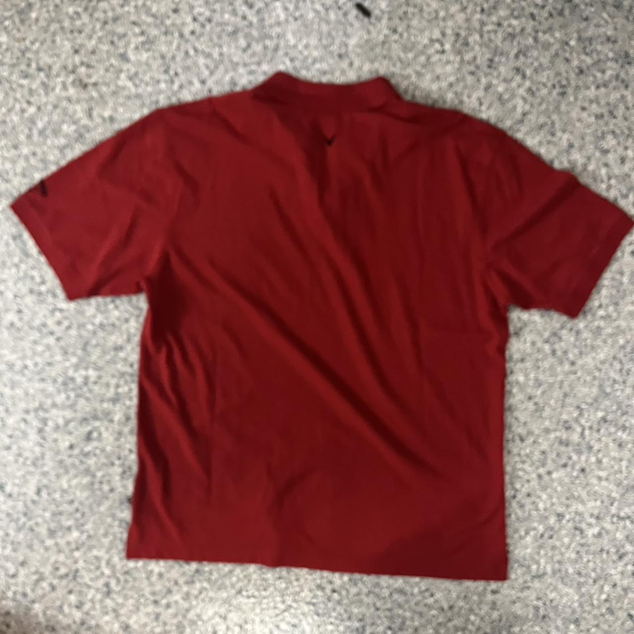 Callaway red short sleeve polo shirt with small logo... - Depop