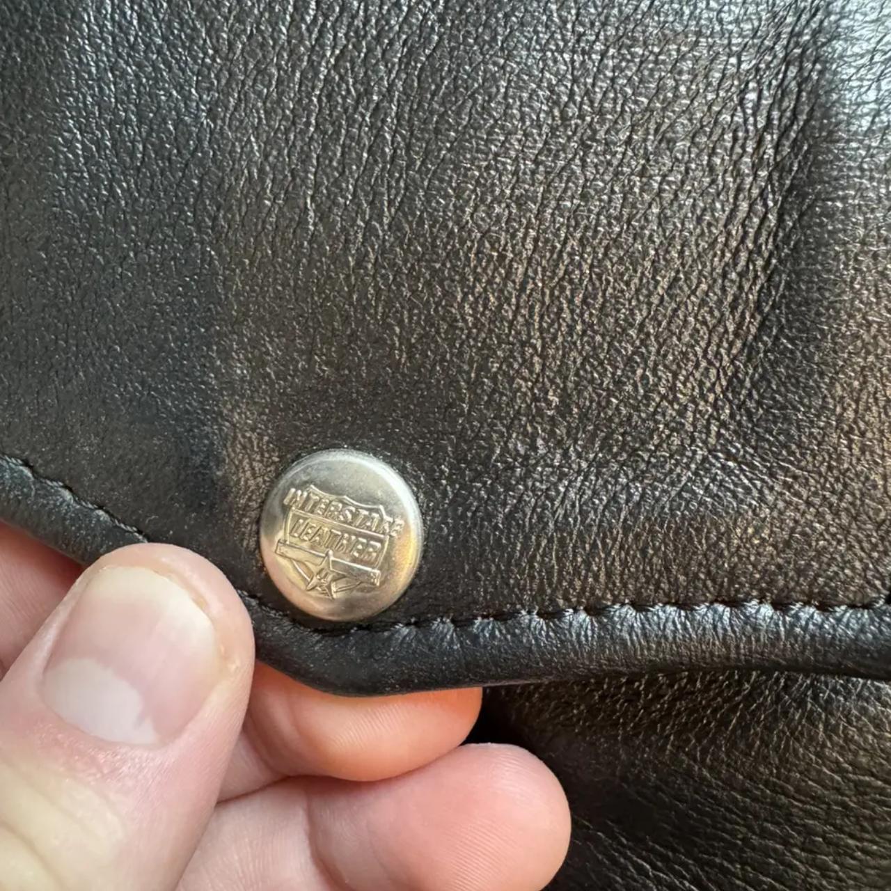 Vintage Interstate Leather Biker Jacket Free... | Depop