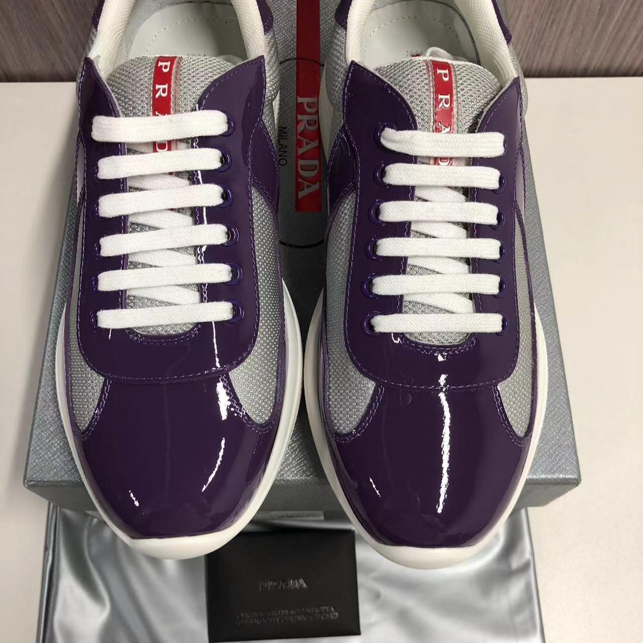 Prada America Cup Purple Patent Leather... - Depop