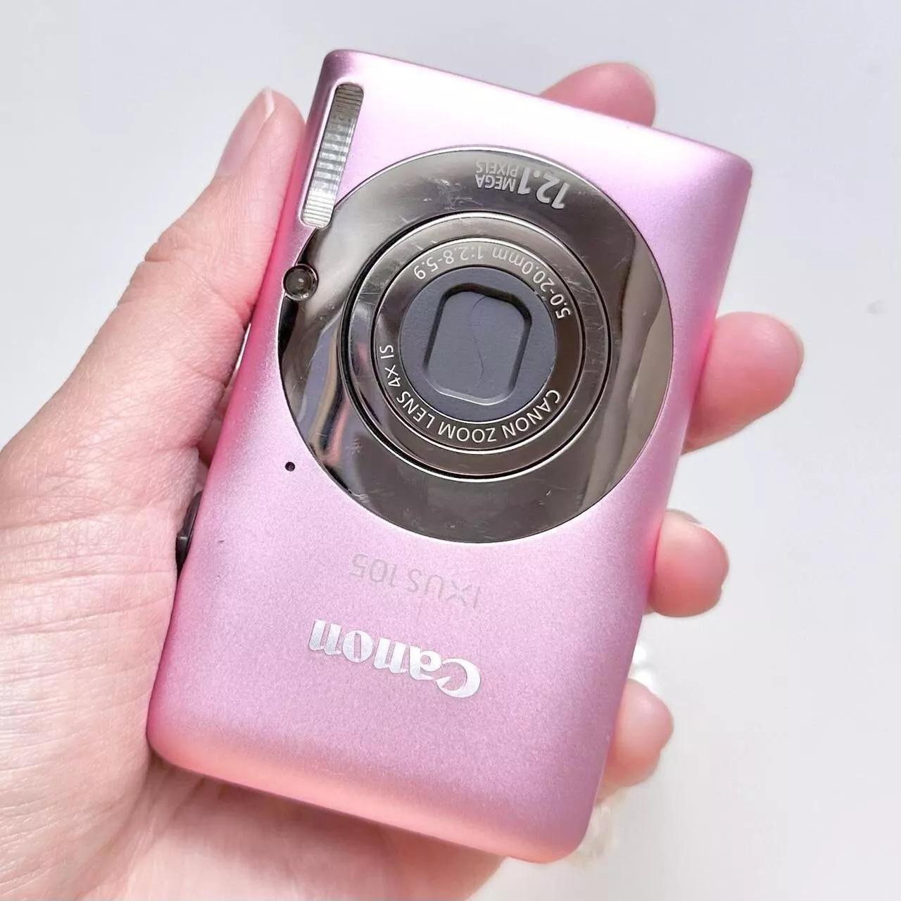 CANON IXUS 105 Pastel Pink digital camera 12.1 Mega... - Depop