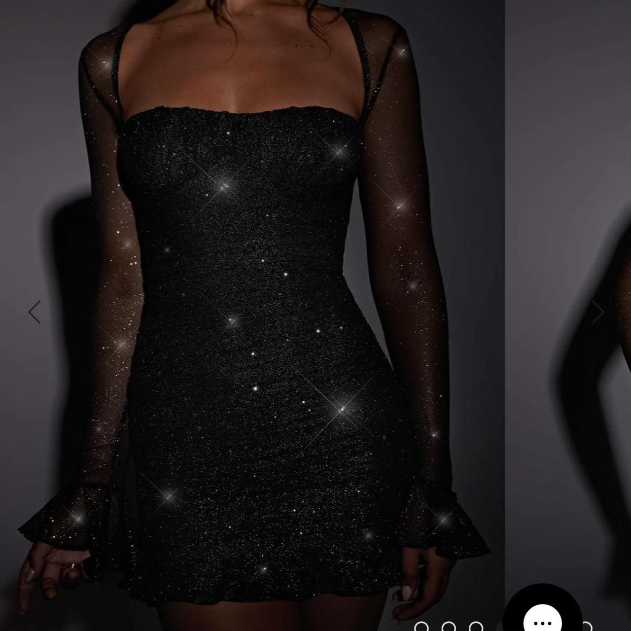 Babyboo black glitter dress Never been worn, brand... - Depop
