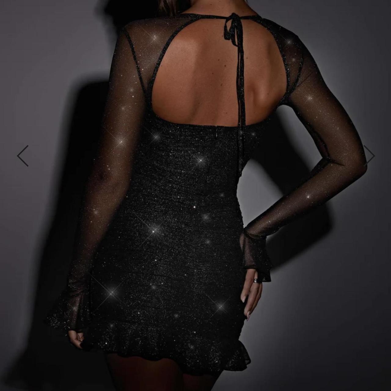 Babyboo black glitter dress Never been worn, brand... - Depop